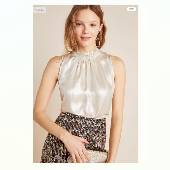 Maeve | Tops | Anthropologie Maeve Romilly Blouse In Rose Gold | Poshmark